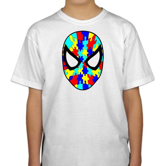 Shirts & Tops | Youth Spiderman Autism White Tee | Poshmark